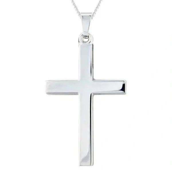 Silver plain cross – Martin Wilkinson Jewellers