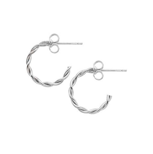 Real silver twisted hoop earrings – Martin Wilkinson Jewellers