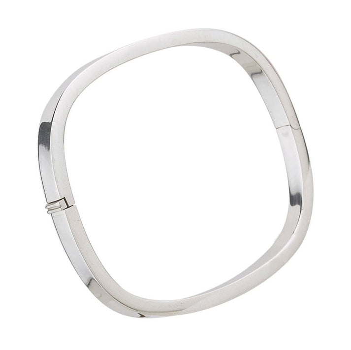 Silver hinged square bangle – Martin Wilkinson Jewellers